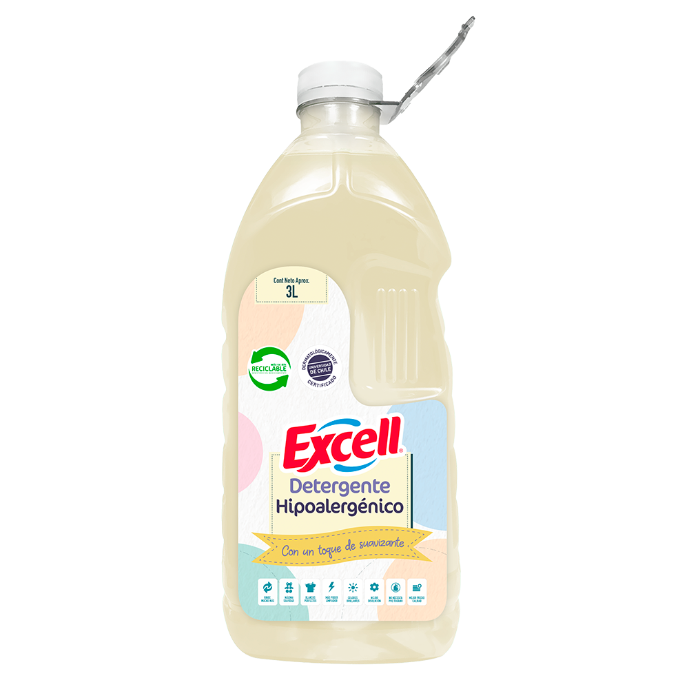 DETERGENTE HIPOALERGENICO 3 L EXCELL | DCOMAC